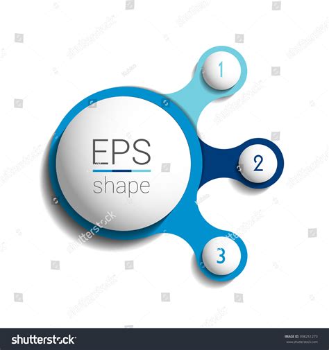 Three Steps Elements Bubble Chart Scheme Stock Vector Royalty Free 398251273