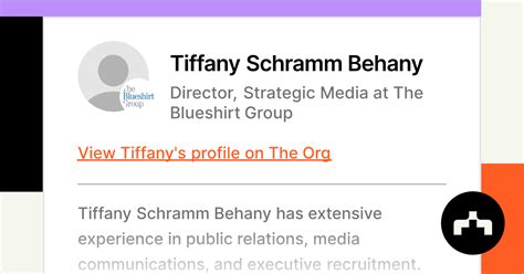 Tiffany Schramm Behany Director Strategic Media At The Blueshirt