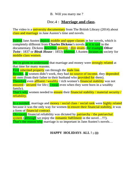 Marriage And Class Recap Pdf