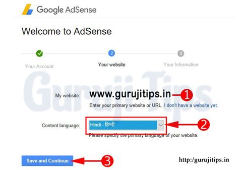 Google Adsense Create Step Two Guruji Tips