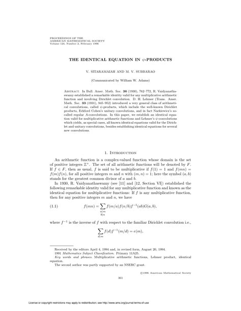 Pdf The Identical Equation In Psi Products