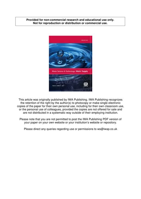 Pdf Water Distribution Network Optimization Using Maximum Entropy Under Multiple Loading Patterns