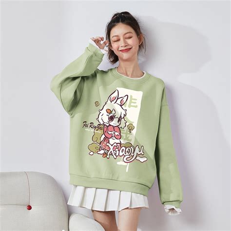 Korean Loose Cartoon Anime Hoodie Kawaii Fashion Shop Cute Asian
