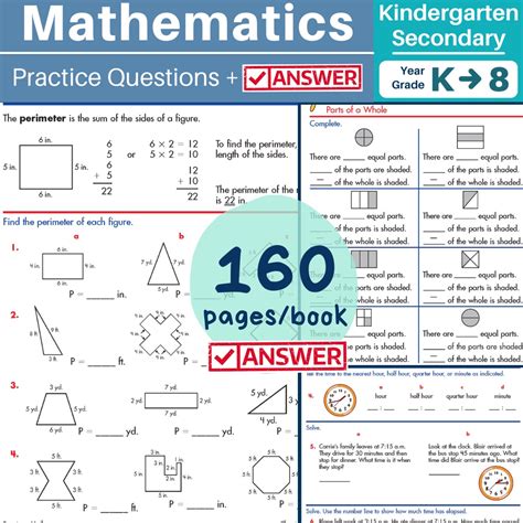 31s⬜🟨🟧prek Ks1 Ks2 Ks3 Maths Workbook Answer Grade K Grade 8 Kindergarten Math Primary Math