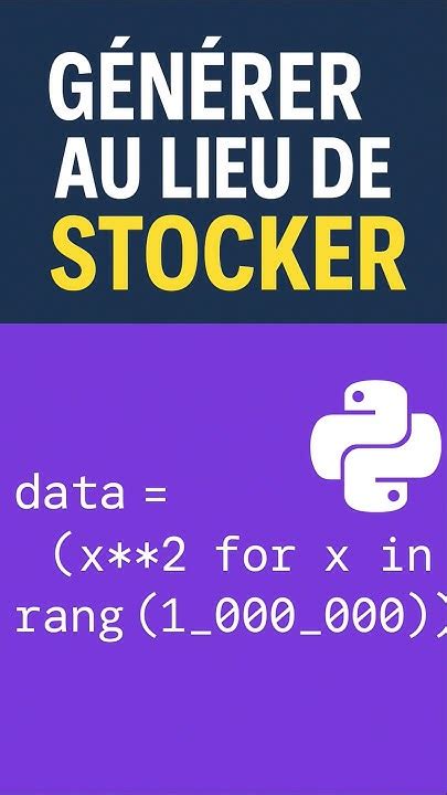 💡 Astuce Python N°1 Optimiser La Mémoire Et Accélérer Lexécution Avec