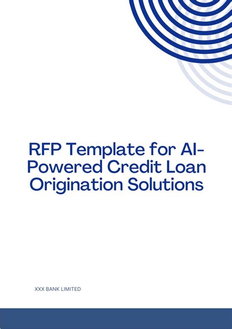 Rfply On Linkedin Rfp Template For Ai Powered Credit Loan Origination Solutions