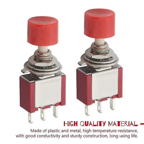 Pcs Spdt Momentary Push Button Switch Pin Ac A V A V No
