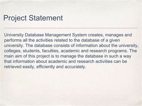 University Database Management Project Pptx