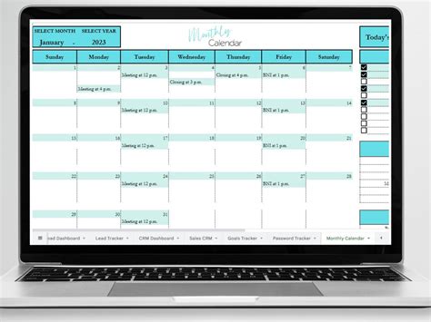 Sales Planner Template Excel Spreadsheet Sales Management Etsy