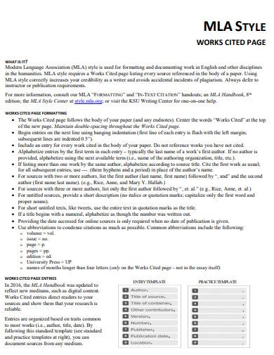 24 MLA Works Cited Page Examples To Download 24 MLA Works Cited Page Examples To Download