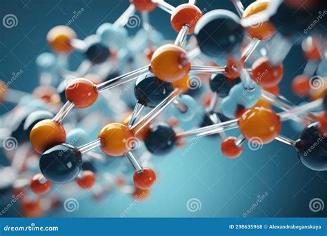 3d visualization of molecules stock illustration illustration of