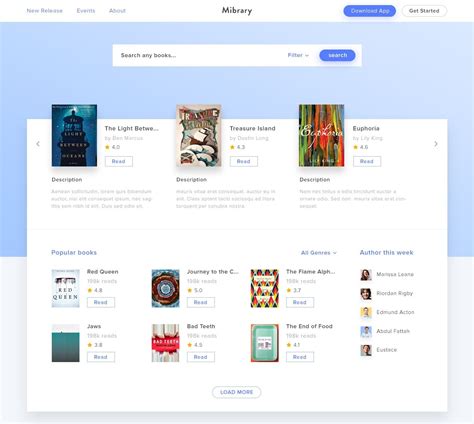 Modern Library Website Design Library Website Design Inspiration