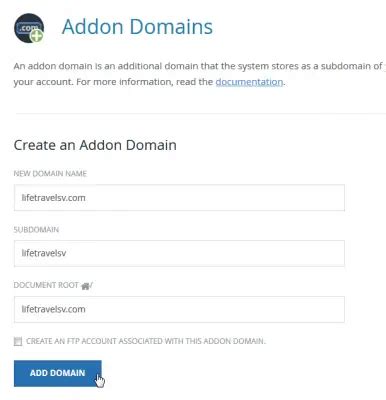 CPanel Add New Domain YB Digital