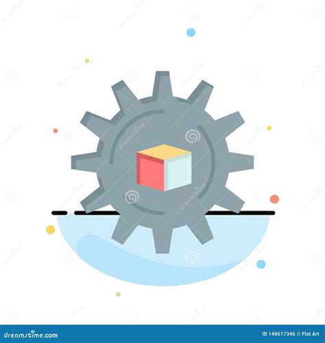 Automated Data Solution Science Business Logo Template Flat Color Stock Vector