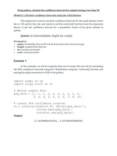 Calculate The Confidence Intervals Download Free Pdf Confidence