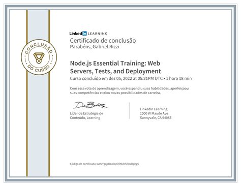 gabriel rizzi on linkedin certificate of completion