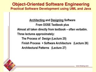 PPT Object Oriented Software Engineering Practical Software Development Using UML And Java