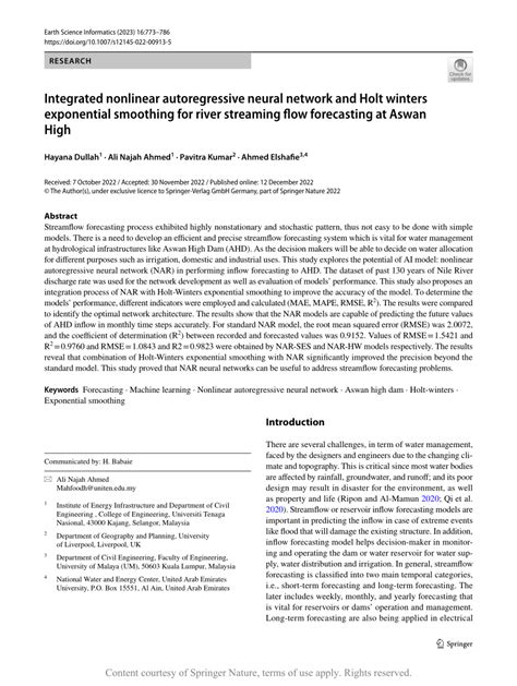 Integrated Nonlinear Autoregressive Neural Network And Holt Winters