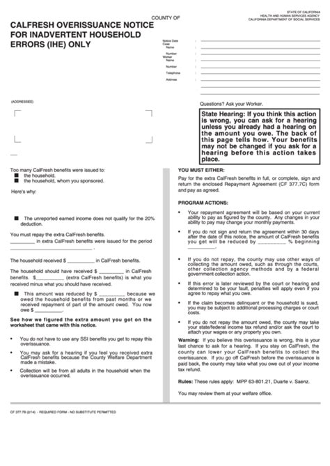 Calfresh Notice Of Expiration Of Certification Prntbl