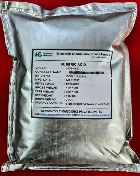 Suberic Acid Octanedioic Acid 18 Octanedioic Acid At Rs 3950kg
