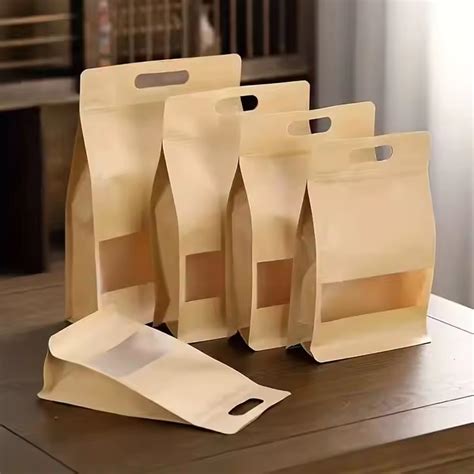 Custom Kraft Paper Pouch For Food Packaging Resealable And Eco Friendly