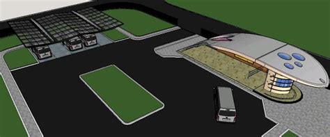 Bus Stop 3d Skp Model For Sketchup • Designs Cad