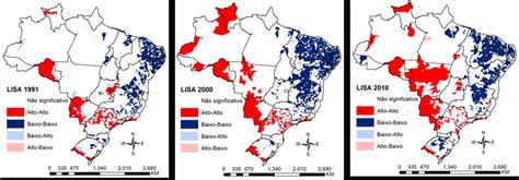 Mapa de cluster LISA dos índices da MIGRA no Brasil e Download Scientific Diagram