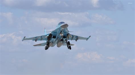Sukhoi Su 34 During Takeoff Wallpaper Aircraft Wallpapers 51657