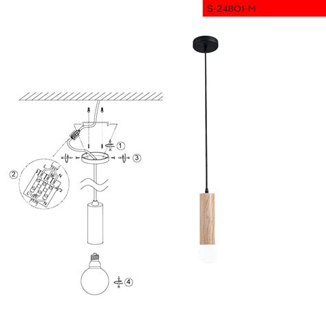 M E27 מנורת תליה ערמונים דגם מקס לייט