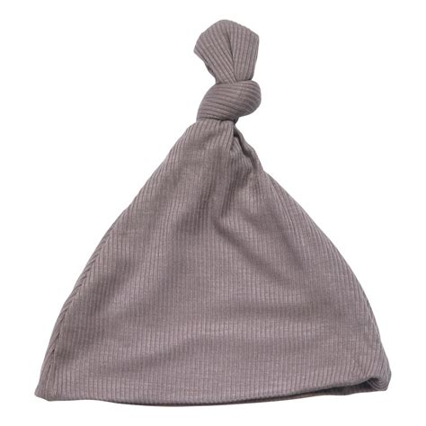 Cocoa Brown Knotted Ribbed Hat Three Little Tots