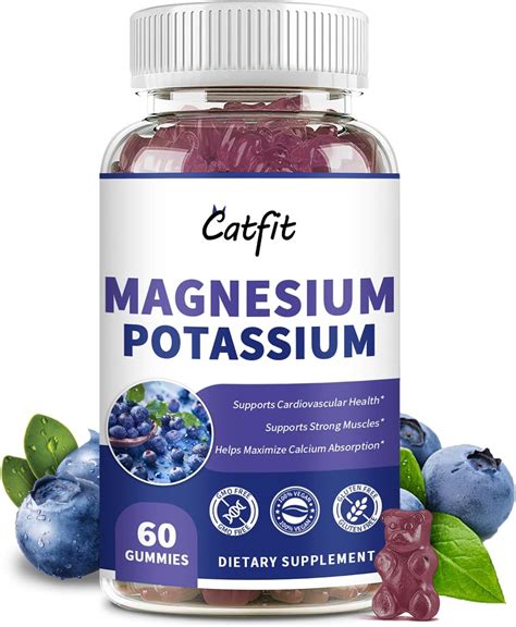 Catfit Potassium Magnesium Supplement Gummiesmagnesium Glycinatepotassium
