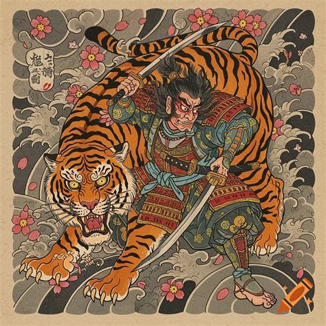 Traditional Japanese Fighting Samurai Art
