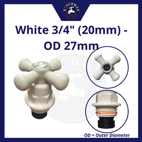 Pvc Stopcock Spare Part Head Socket Type Plastic Stopcock Stop Valve Kepala Paip Air Plastik