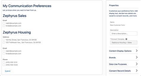 Customize Form For Customer Preferences