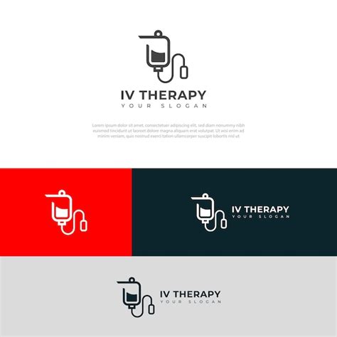 Premium Vector Creative Iv Therapy Logo Vector Design Template