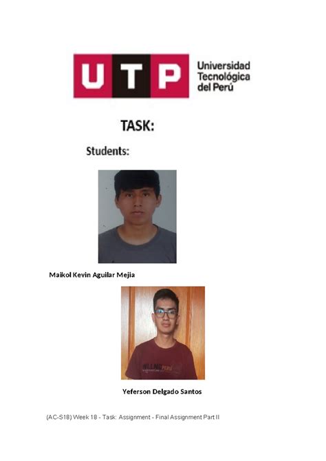 ac s18 week 18 task assignment final assignment part ii ingles