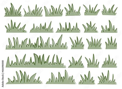 Green Grass Doodle Grass Illustration Grass Lineart Grass Outline