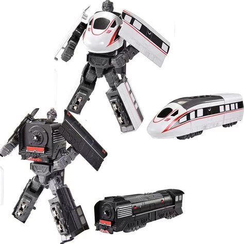Tiydiygo 2 Pack Train Transformer Figurines Ornamentsretro