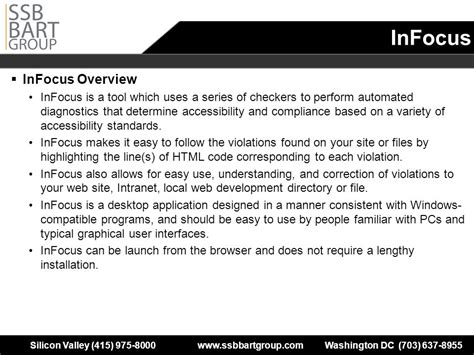 Silicon Valley 415 Washington Dc 703 Ssb Bart Group Accessibility