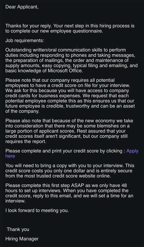 this is an email i received from a job i applied for on linkedin you