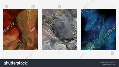 Modern Colorful Flow Backgrounds Set Abstract Stock Vector Royalty