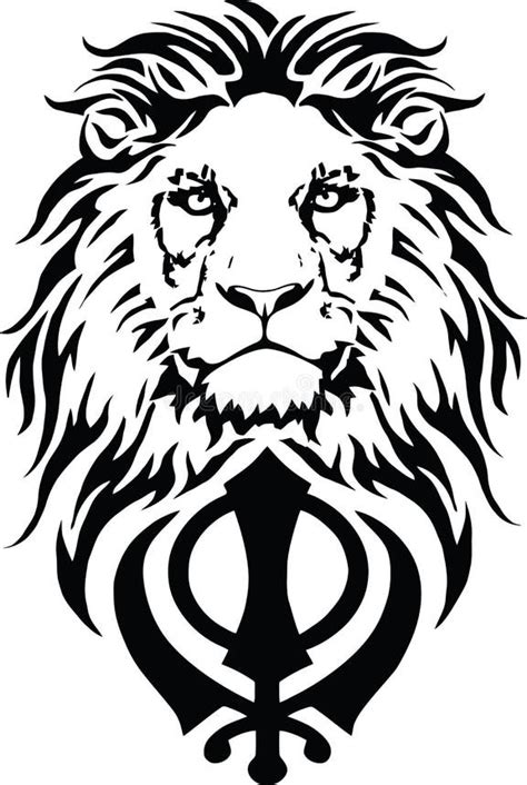 Khanda Is The Most Significant Symbol Of Sikhism Decorated With A Lion