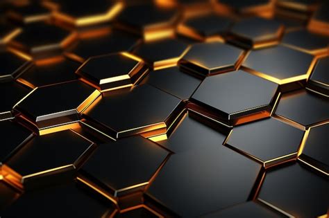 Premium Photo Abstract 3d Rendering Of Hexagonal Background With