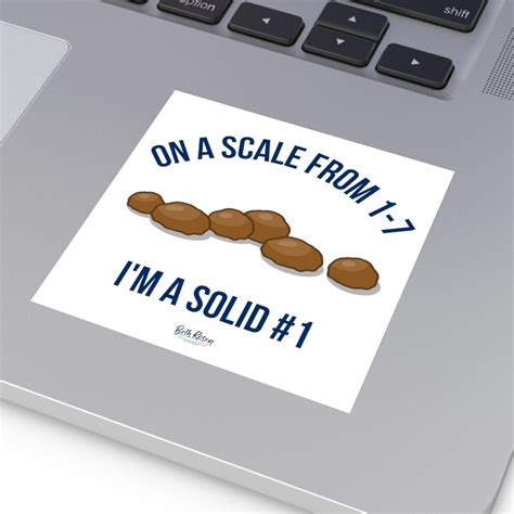 Bristol Stool Scale 1 Vinyl Sticker Funny Constipation Humor Ibs Etsy