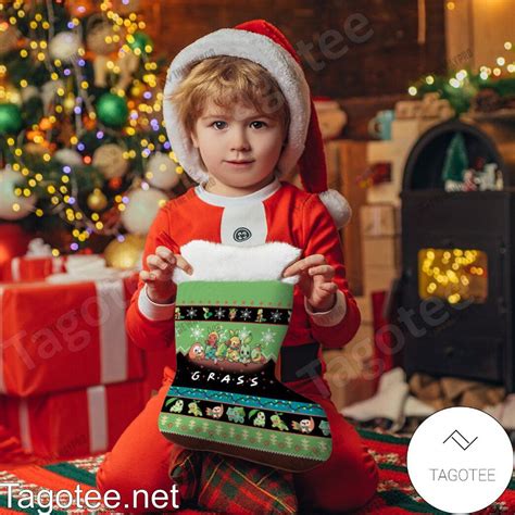 Grass Type Pokemon Christmas Stocking Tagotee