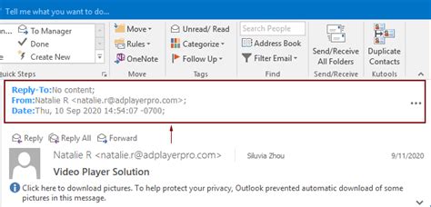 Easily Display Or Show Message Header Information In Outlook Message Window