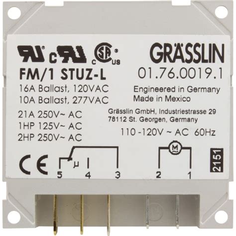 Grasslin Spdt Panel Mount Timer 115v 24hr Fm 1 Stuz 120v
