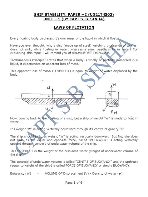Ship Stability Notes Pdf