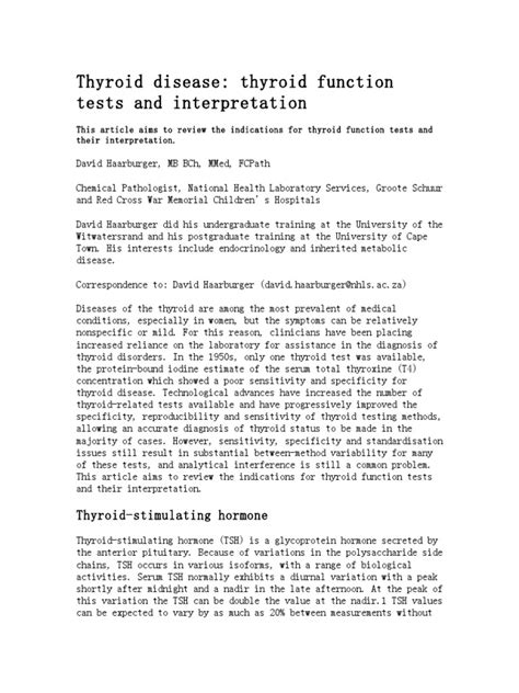 Thyroid Disease Pdf Thyroid Stimulating Hormone Hypothyroidism