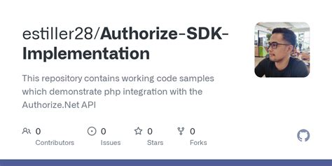 Github Estiller28authorize Sdk Implementation This Repository Contains Working Code Samples